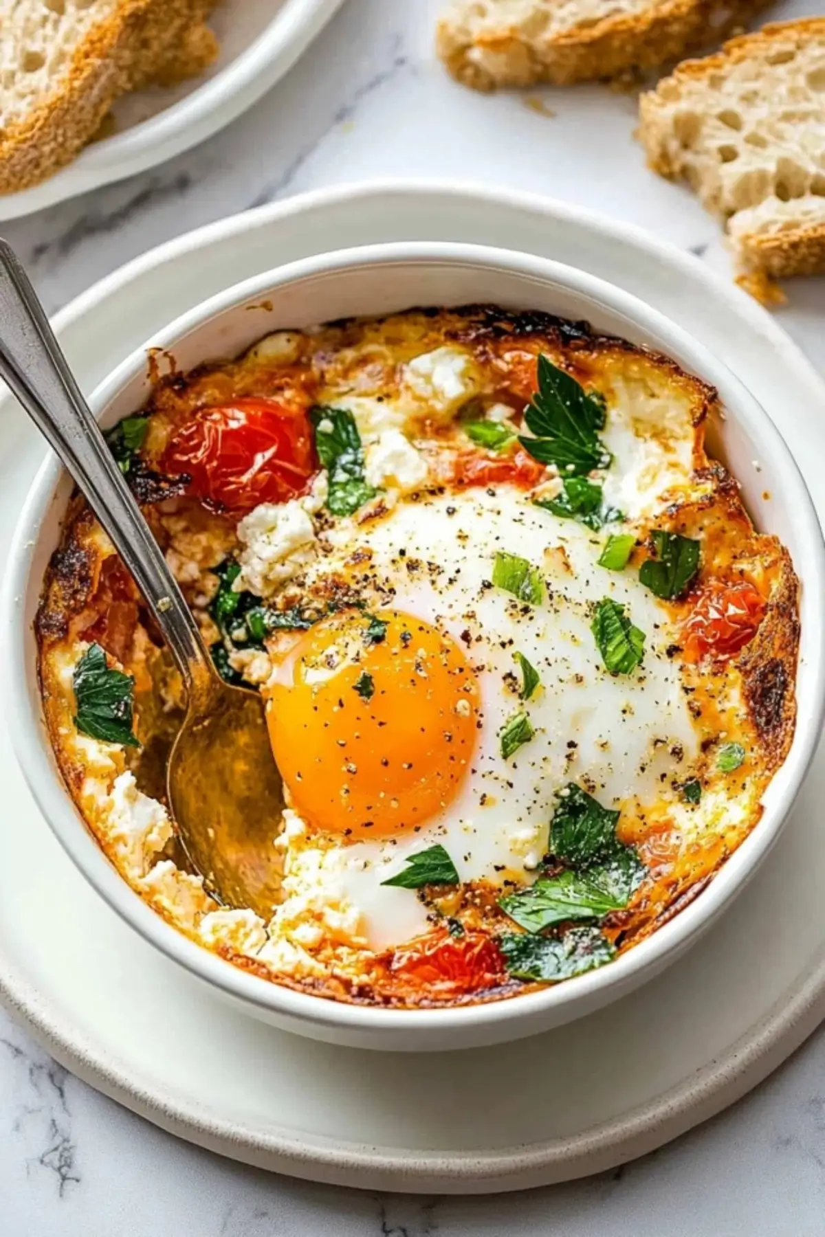 Baked Feta Eggs Recipe - Recipes by Lucelle