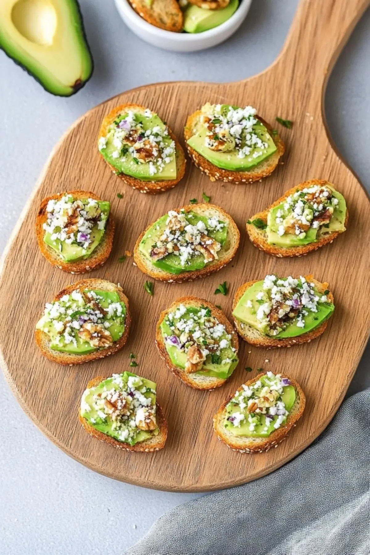Miniature Avocado Toasts - Recipes by Lucelle