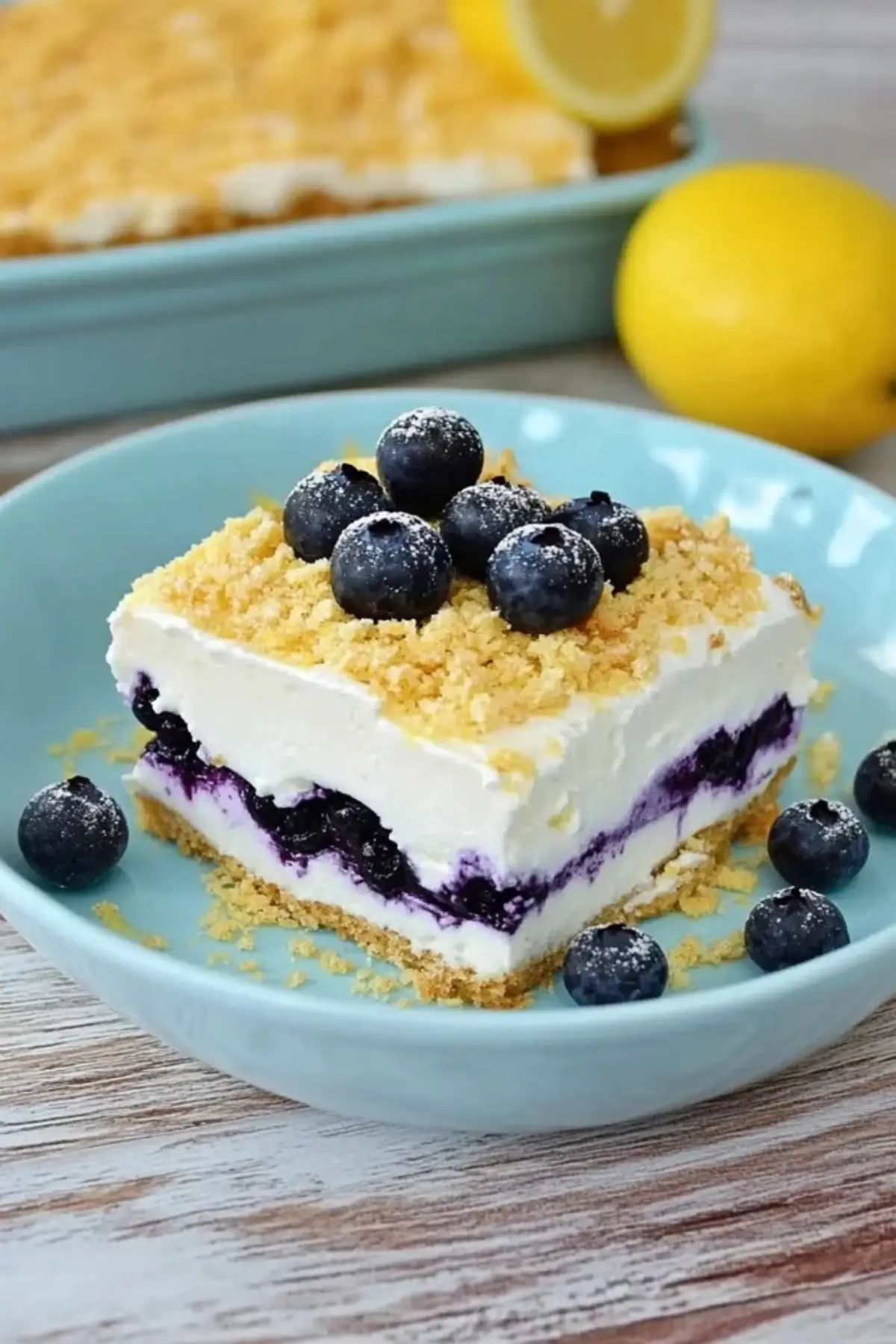 No Bake Lemon Blueberry Dessert - Recipes by Lucelle