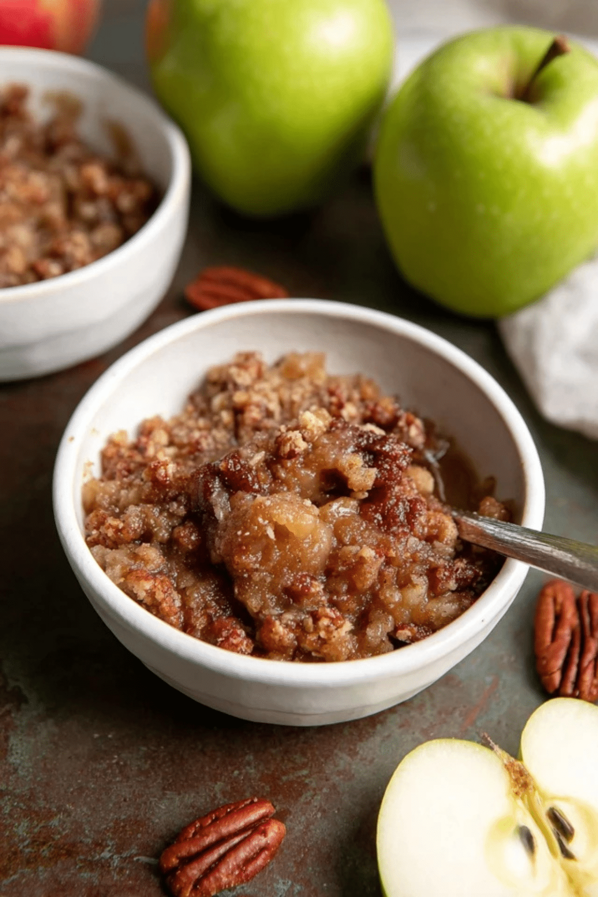 Apple Crumble with Brown Butter Pecan Topping - Recipes by Lucelle