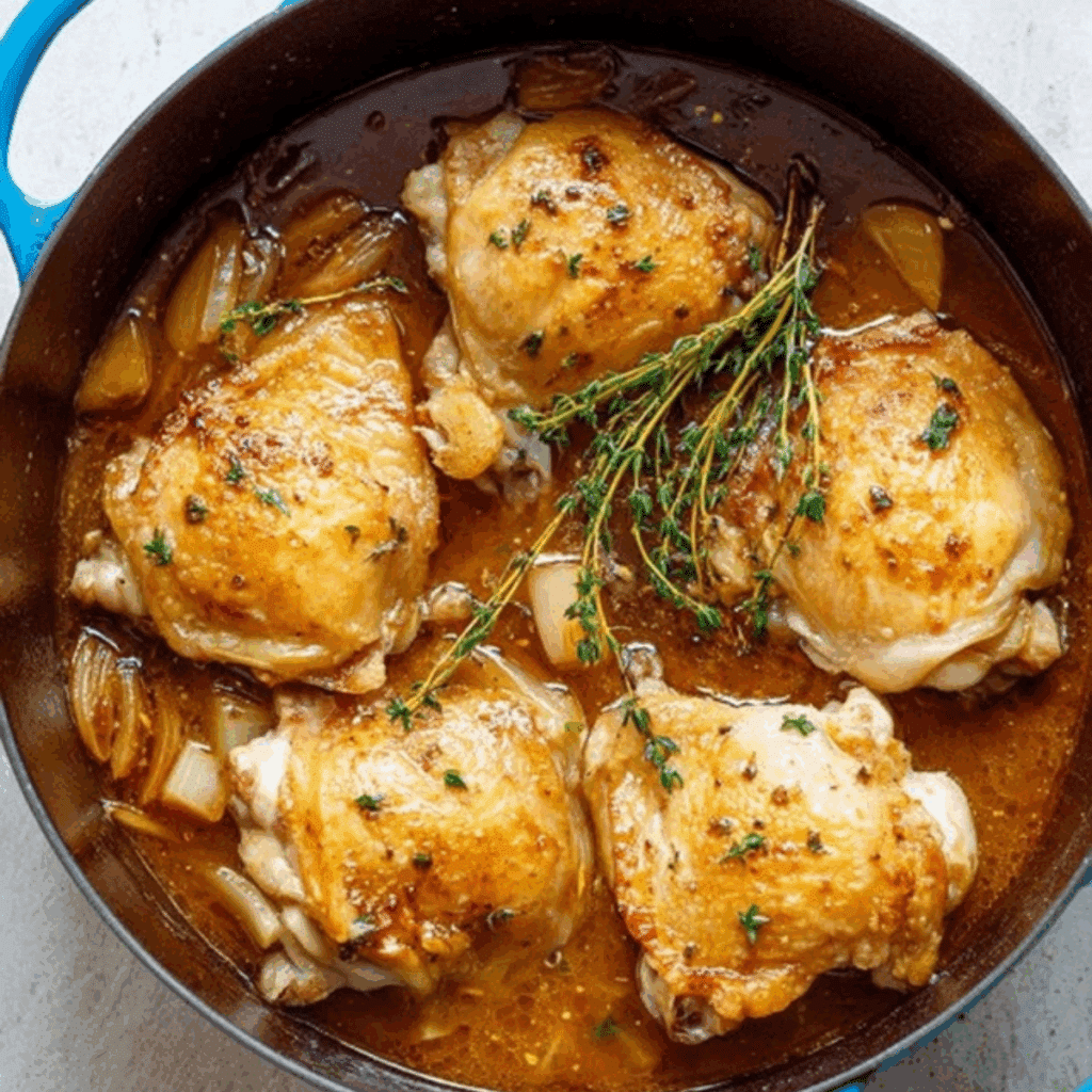 Braised Apple Cider Chicken Thighs Recipe - Recipes by Lucelle