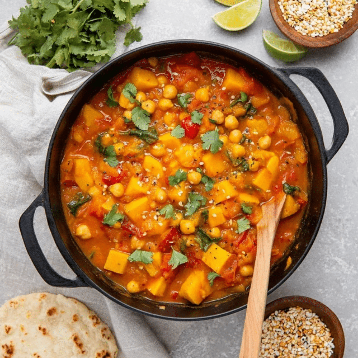 Moroccan Pumpkin & Chickpea Stew Recipe - Recipes by Lucelle