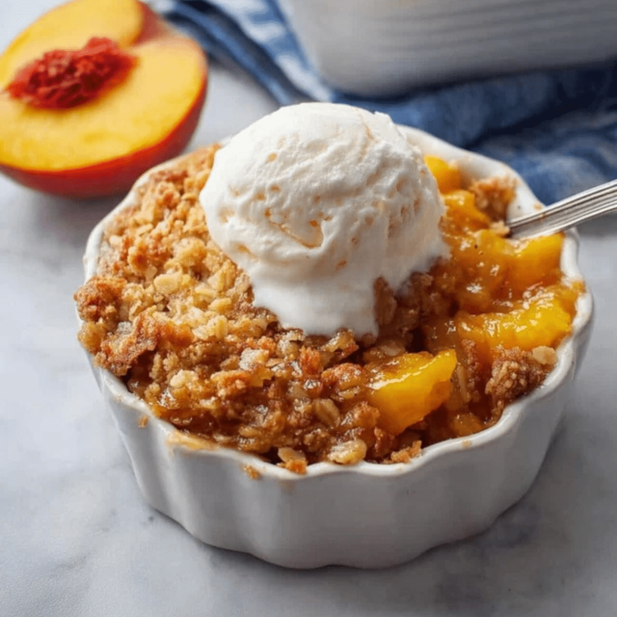 Nectarine Brown Sugar Crisp Recipe - Recipes by Lucelle