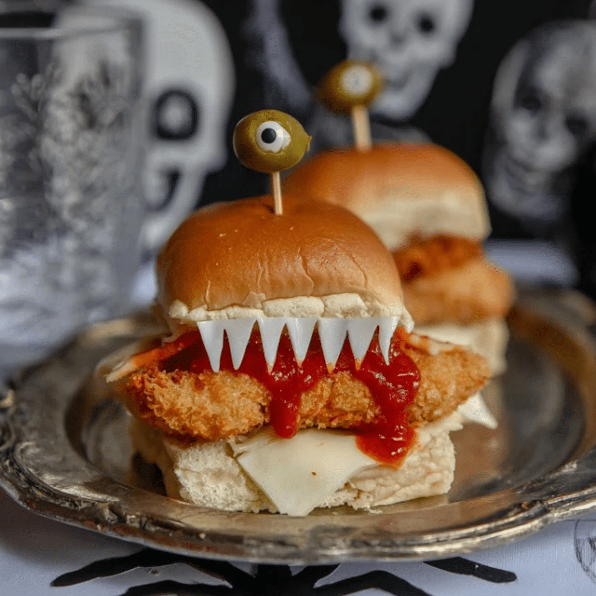 Halloween Chicken Parmesan Sliders: A Spooky Twist on a Classic ...