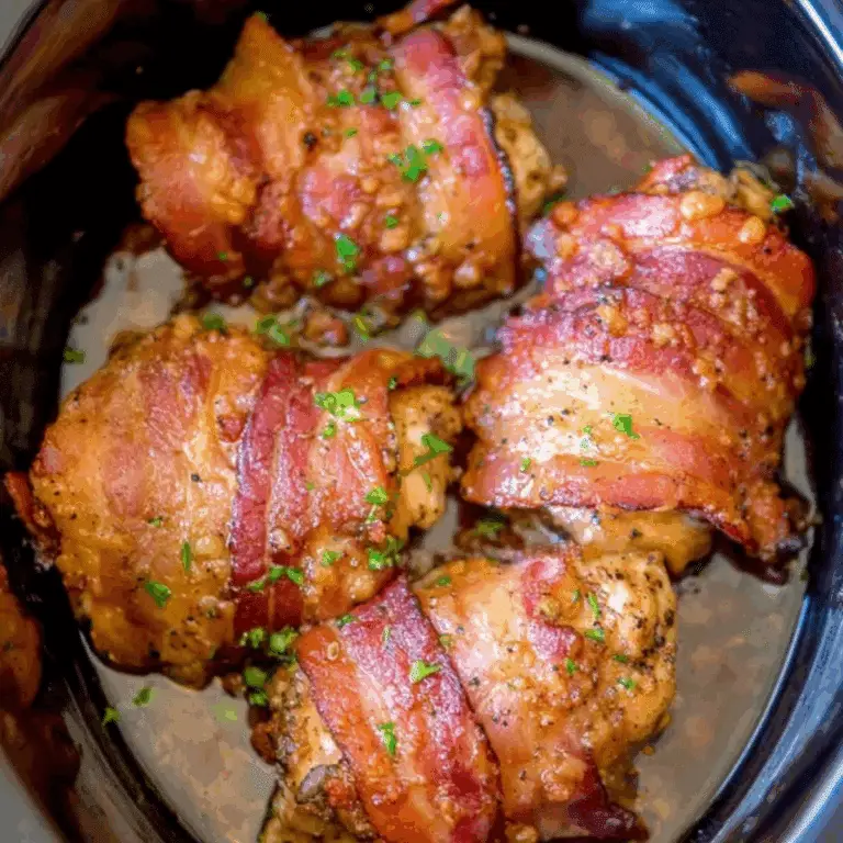 Slow Cooker Bacon Brown Sugar Garlic Chicken Recipe - Recipes by Lucelle