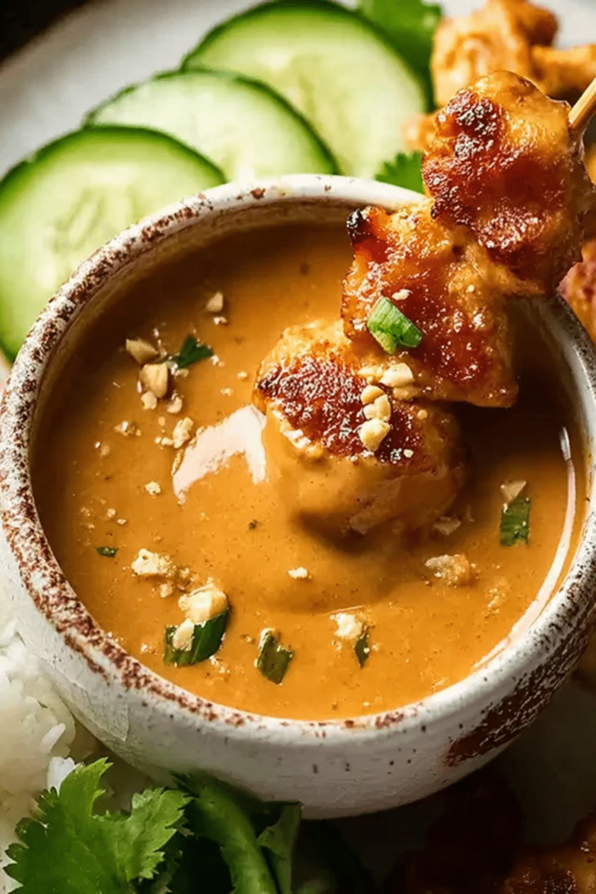 Thai Chicken Satay with Peanut Sauce - Recipes by Lucelle