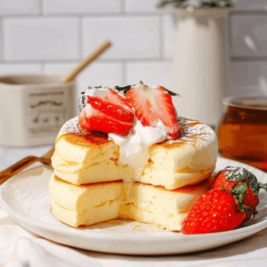 Fluffy Japanese Soufflé Pancakes - Recipes by Lucelle