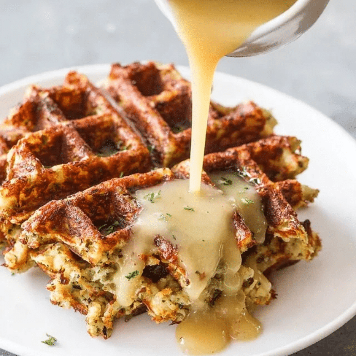 Leftover Stuffing Waffles with Maple Gravy: A Delicious Twist on ...