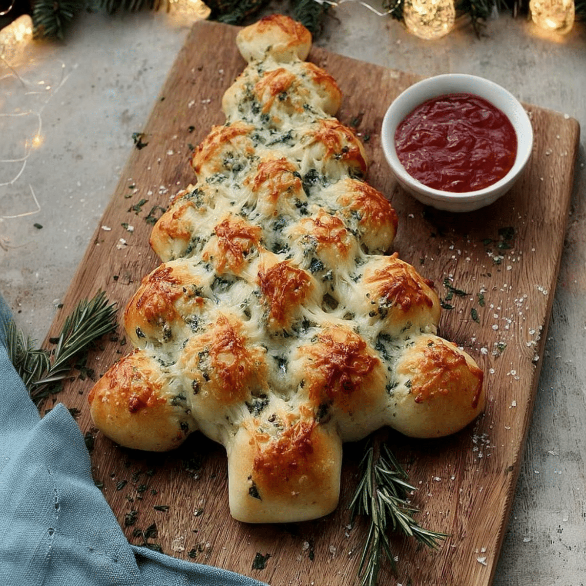 the best Cheesy Christmas Tree Bread Recipe - Recipes by Lucelle