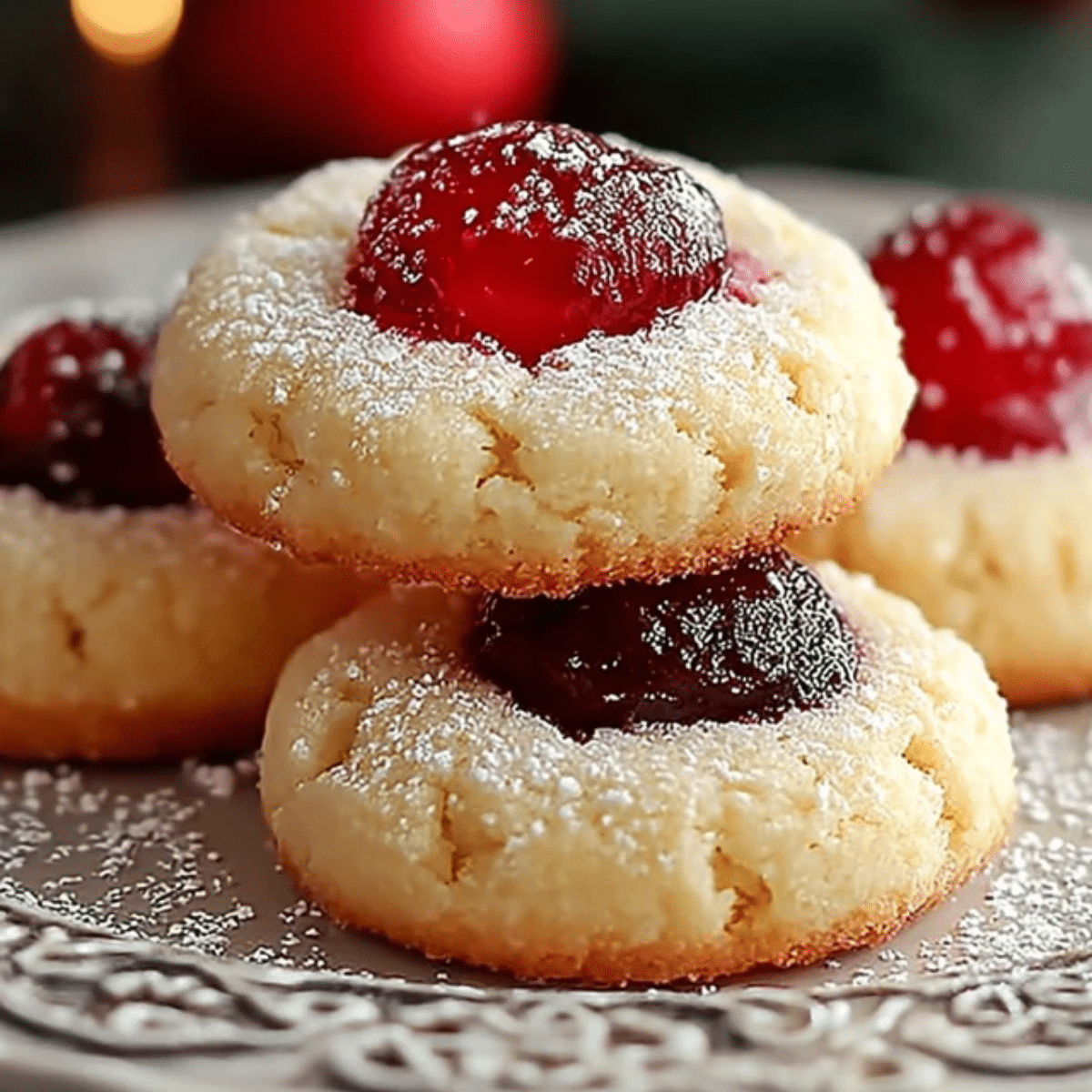 Christmas Maraschino Cherry Shortbread Cookies Delight - Recipes by Lucelle