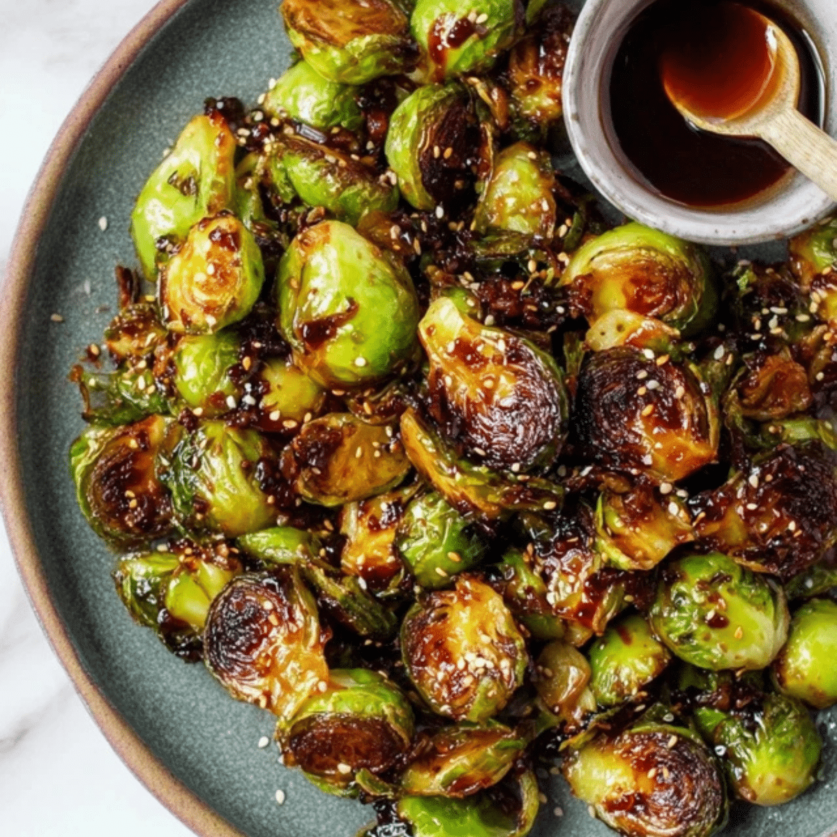 Maple Soy Glazed Brussel Sprouts - Recipes by Lucelle
