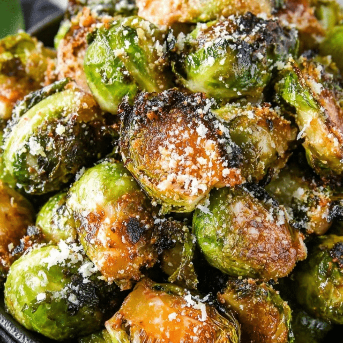 easy Roasted Crispy Parmesan Garlic Brussels Sprouts Recipe - Recipes ...