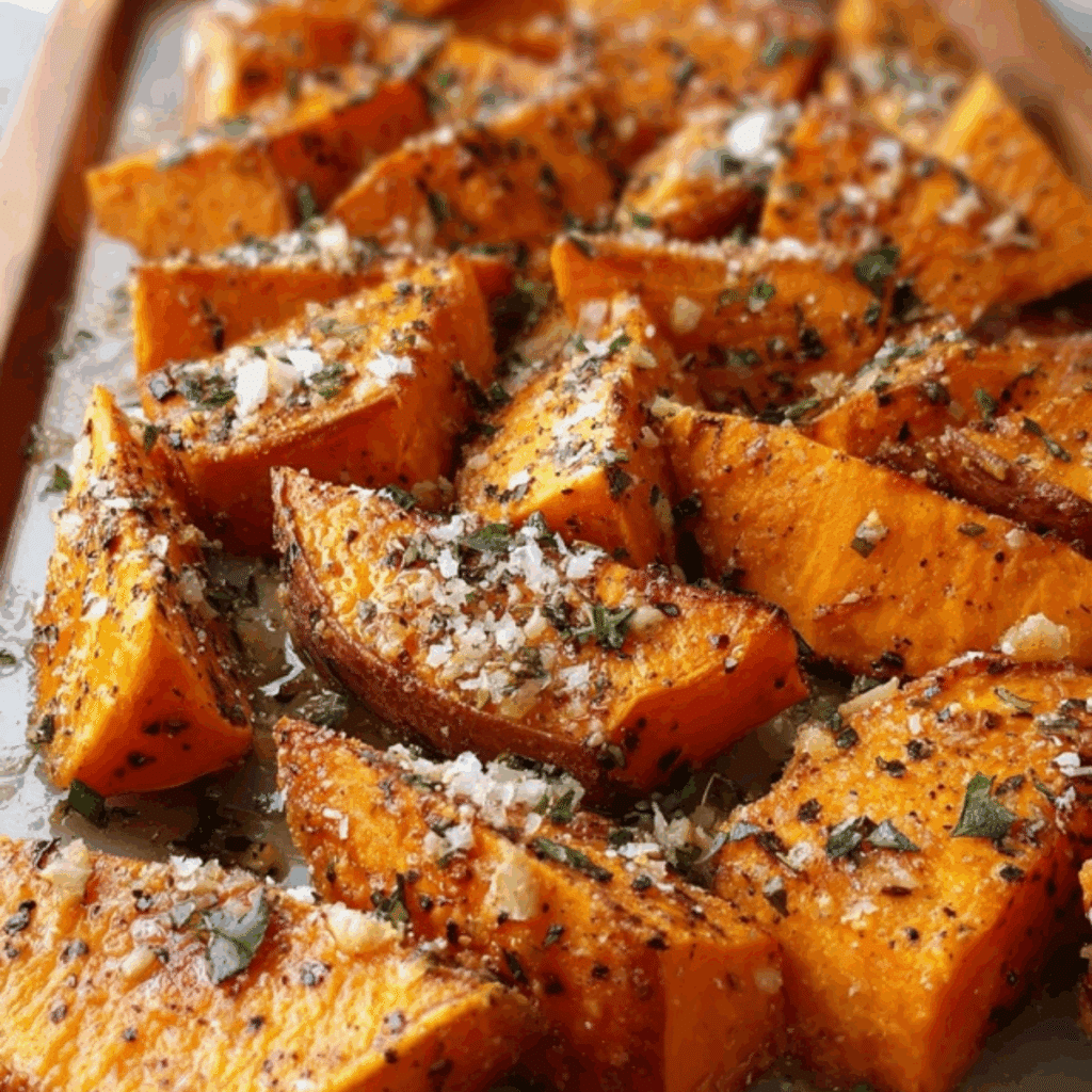 Roasted Sweet Potatoes with Garlic and Parmesan: A Delicious Side Dish ...