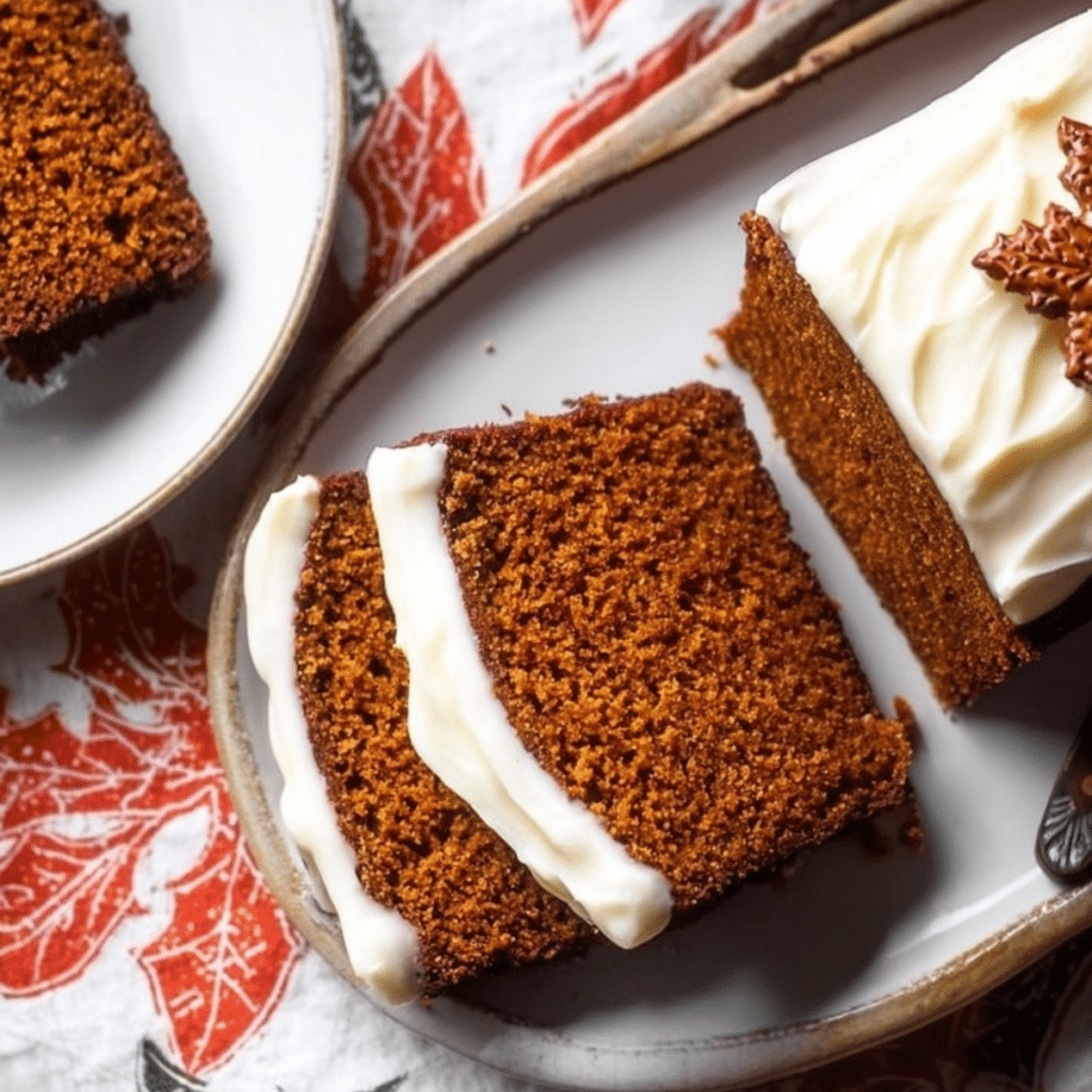 super Gingerbread Loaf Cake with Cream Cheese Frosting - Recipes by Lucelle