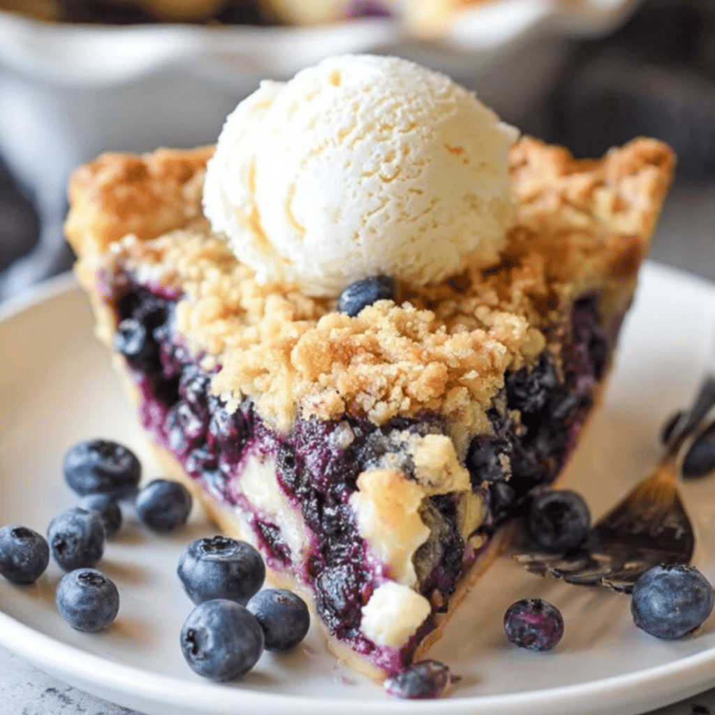 Blueberry Custard Pie: A Creamy, Crumb-Topped Delight - Recipes by Lucelle