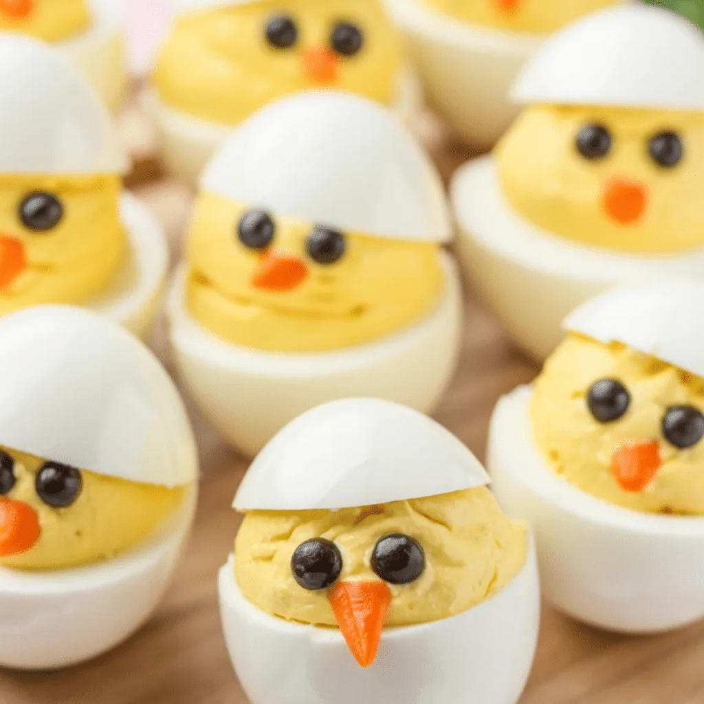 Deviled Egg Chicks: Cute and Easy Easter Appetizer - Recipes by Lucelle