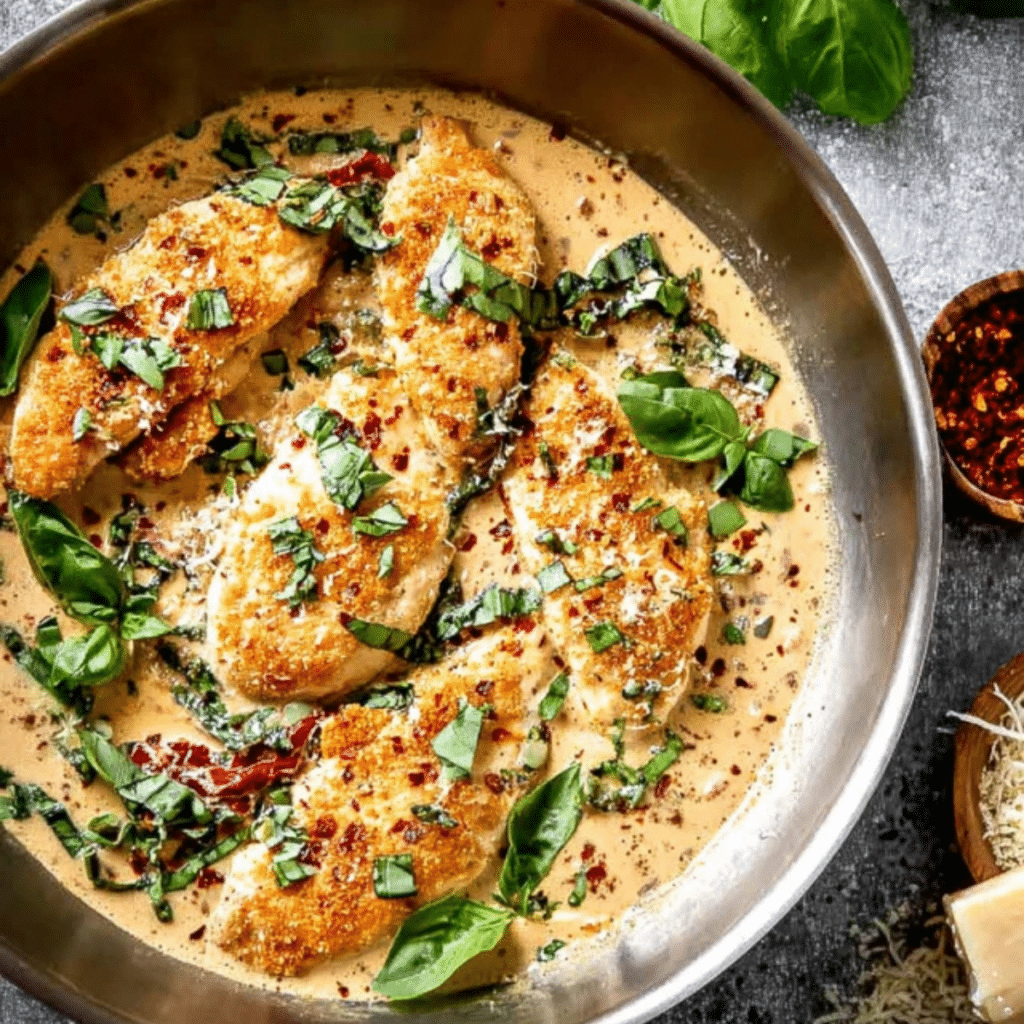 Creamy Parmesan Basil Chicken – Easy & Flavorful Dinner - Recipes by ...